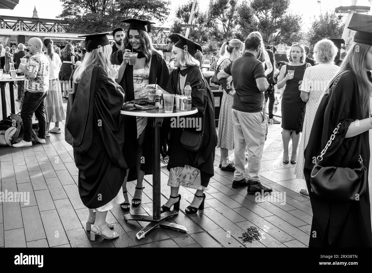 Degree Students Celebrating At Their Graduation Ceremony, The Southbank ...