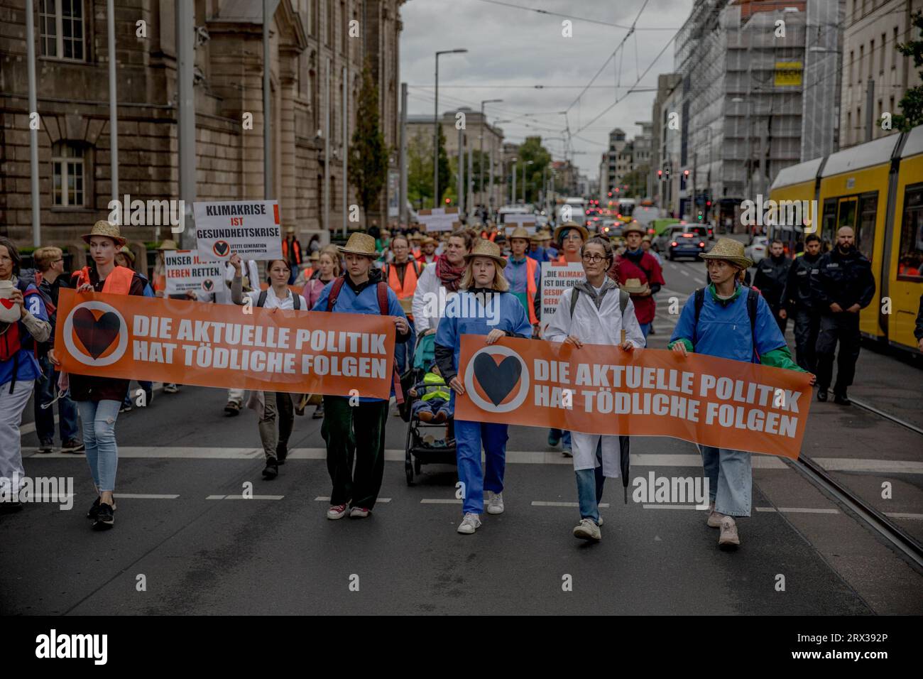 The streets of Berlin witnessed an unregistered march on September 22 ...