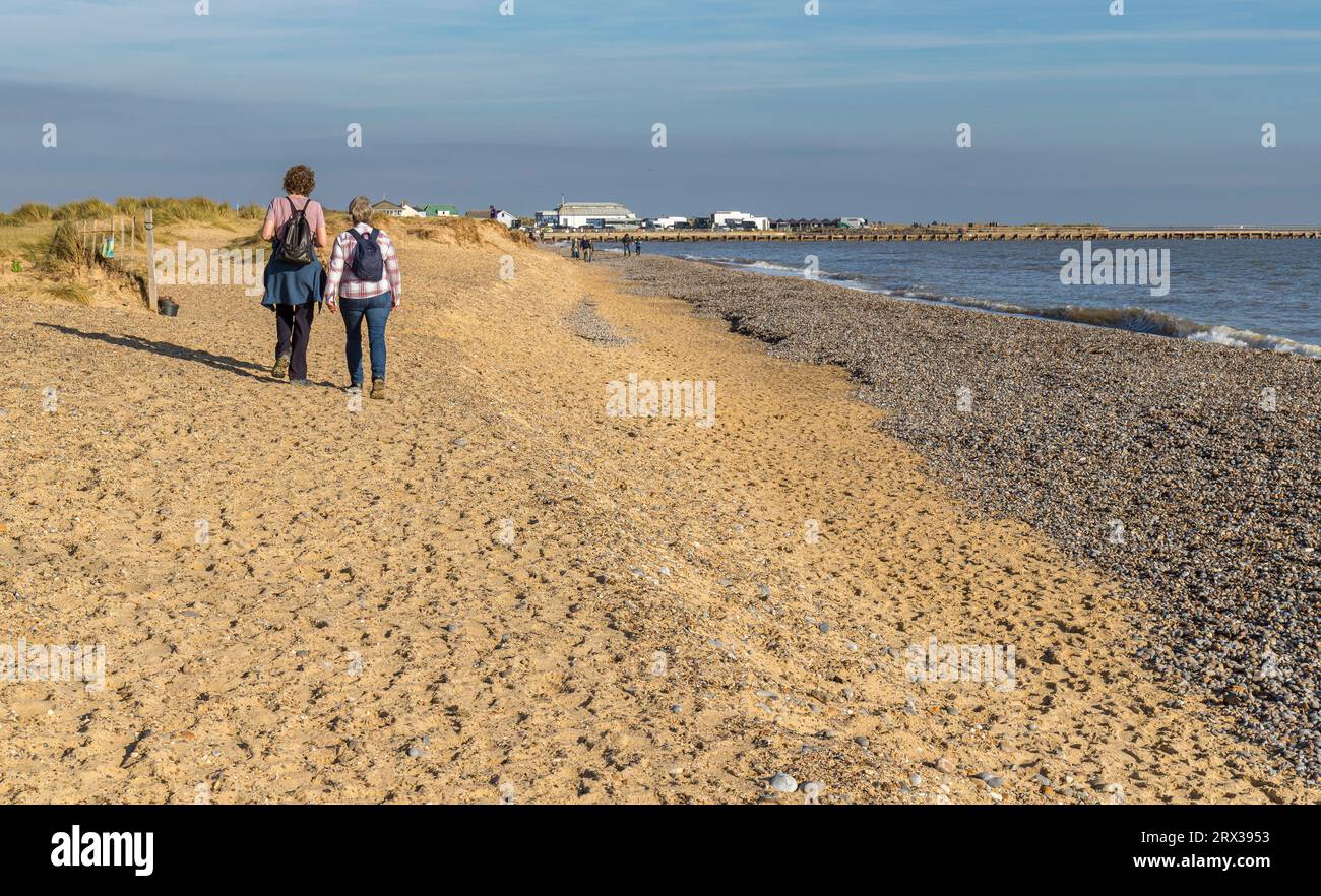 Walberwick beach, Suffolk, site of proposed interconnector electricty ...
