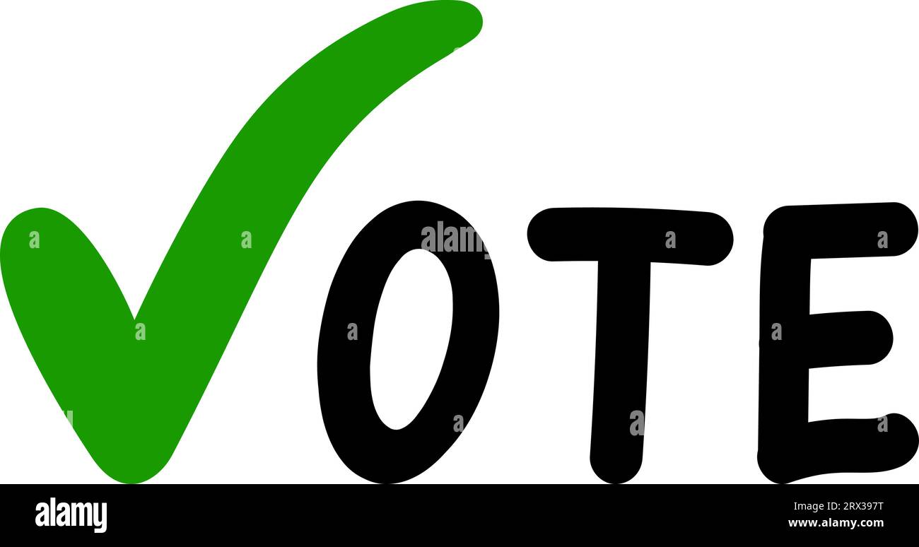 Voting Symbols hands design. Elections icons template.green check marks ...