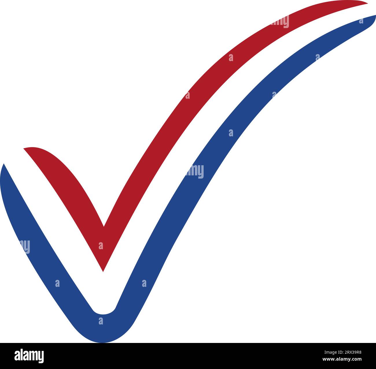 Check mark style Netherlands flag symbol elections, voting approval ...