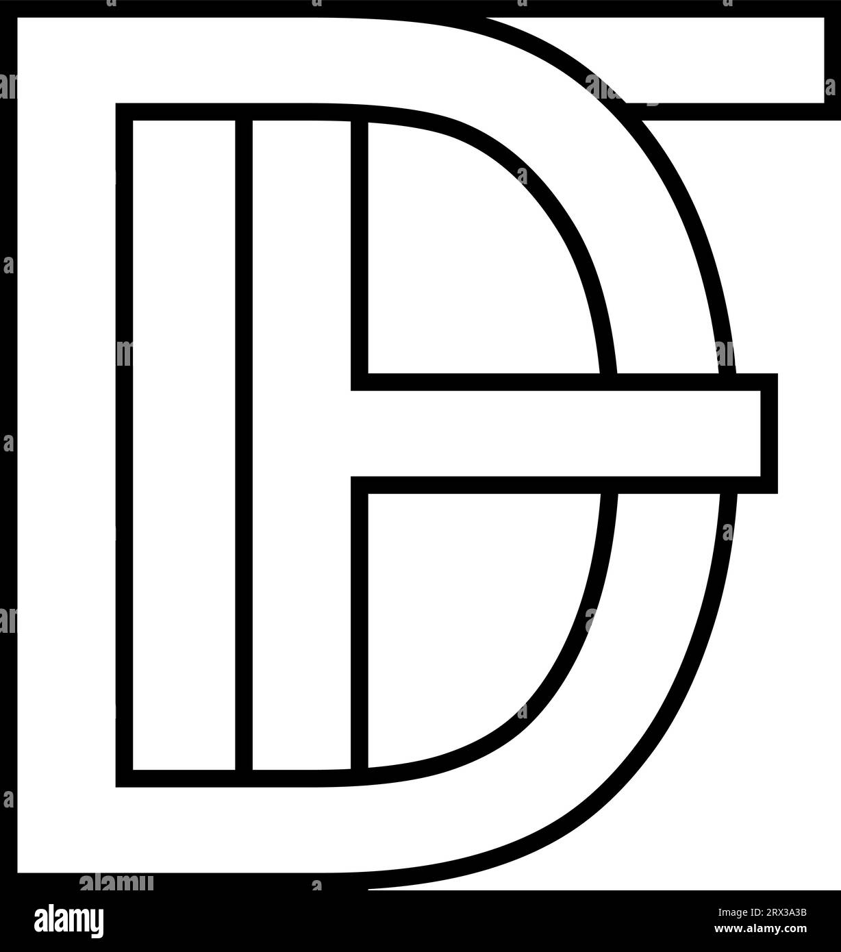 Df letters Stock Vector Images - Alamy