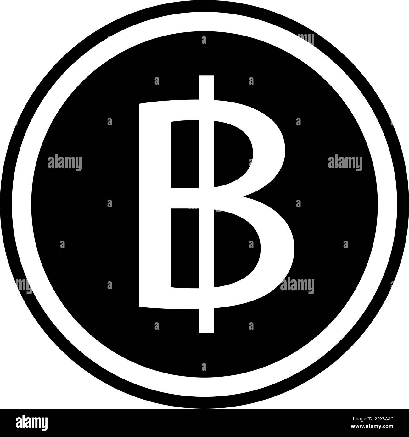 Thai baht sign currency Thailand vector baht coin vector Stock Vector ...