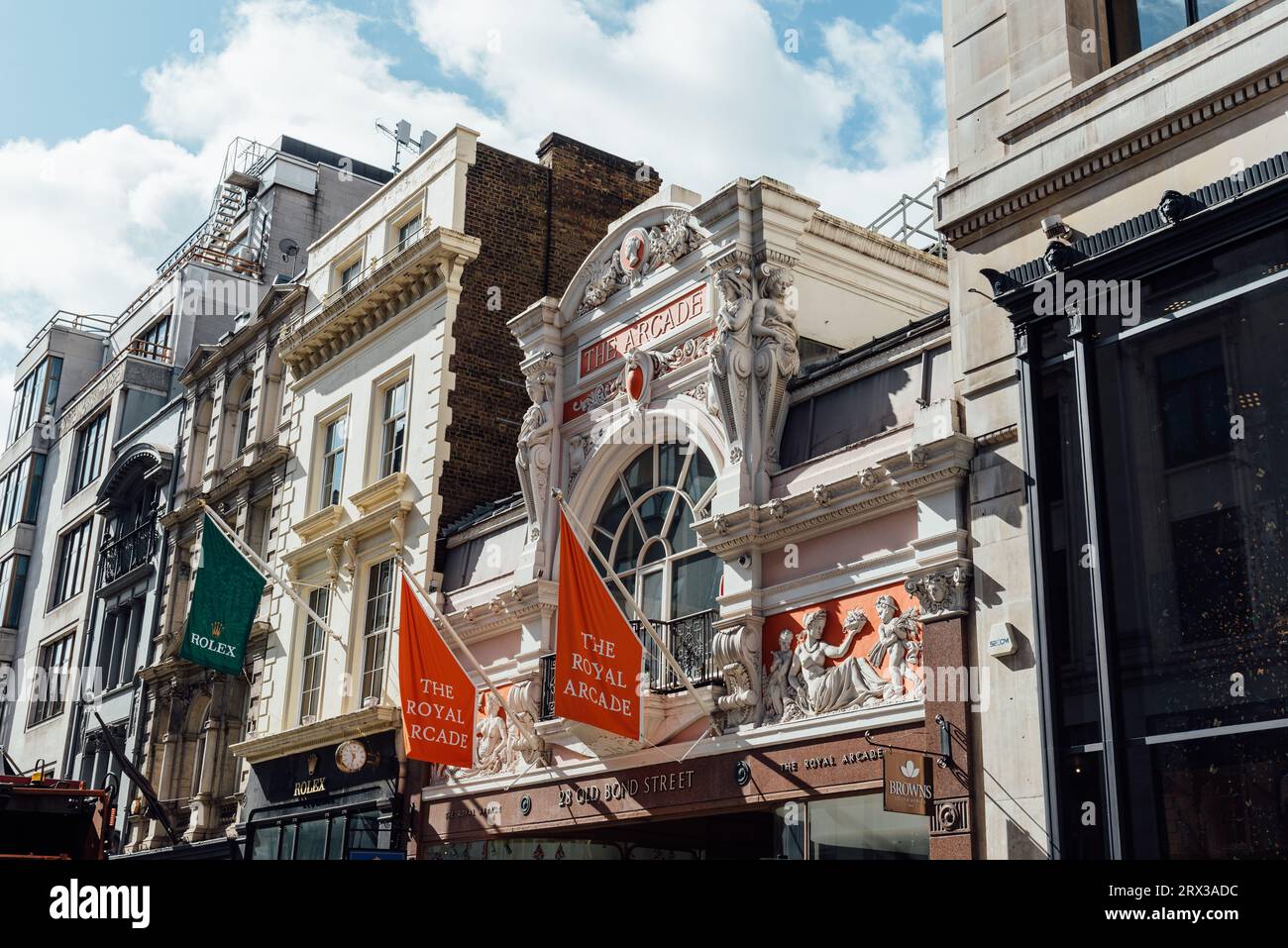 London, UK - August 27, 2023: View of luxurious Bond Street in the West ...