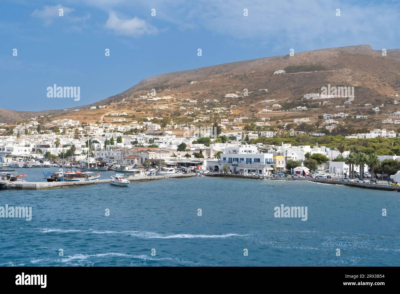 The port of Paros in Greece Stock Photo - Alamy