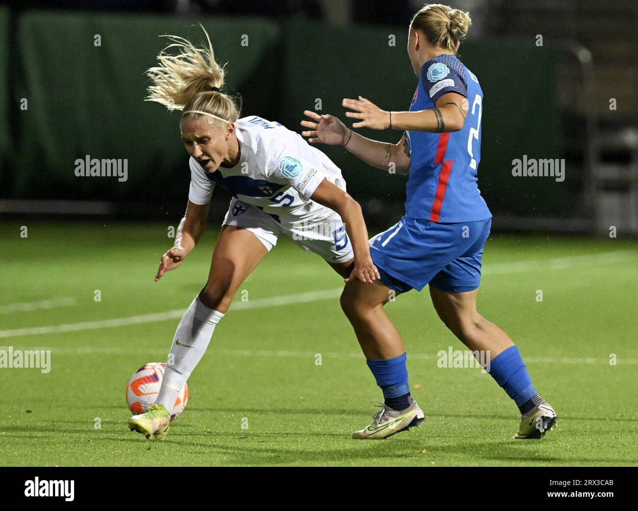 Turku, Finland. 22nd Sep, 2023. Finland's Emma Koivisto (L) and ...