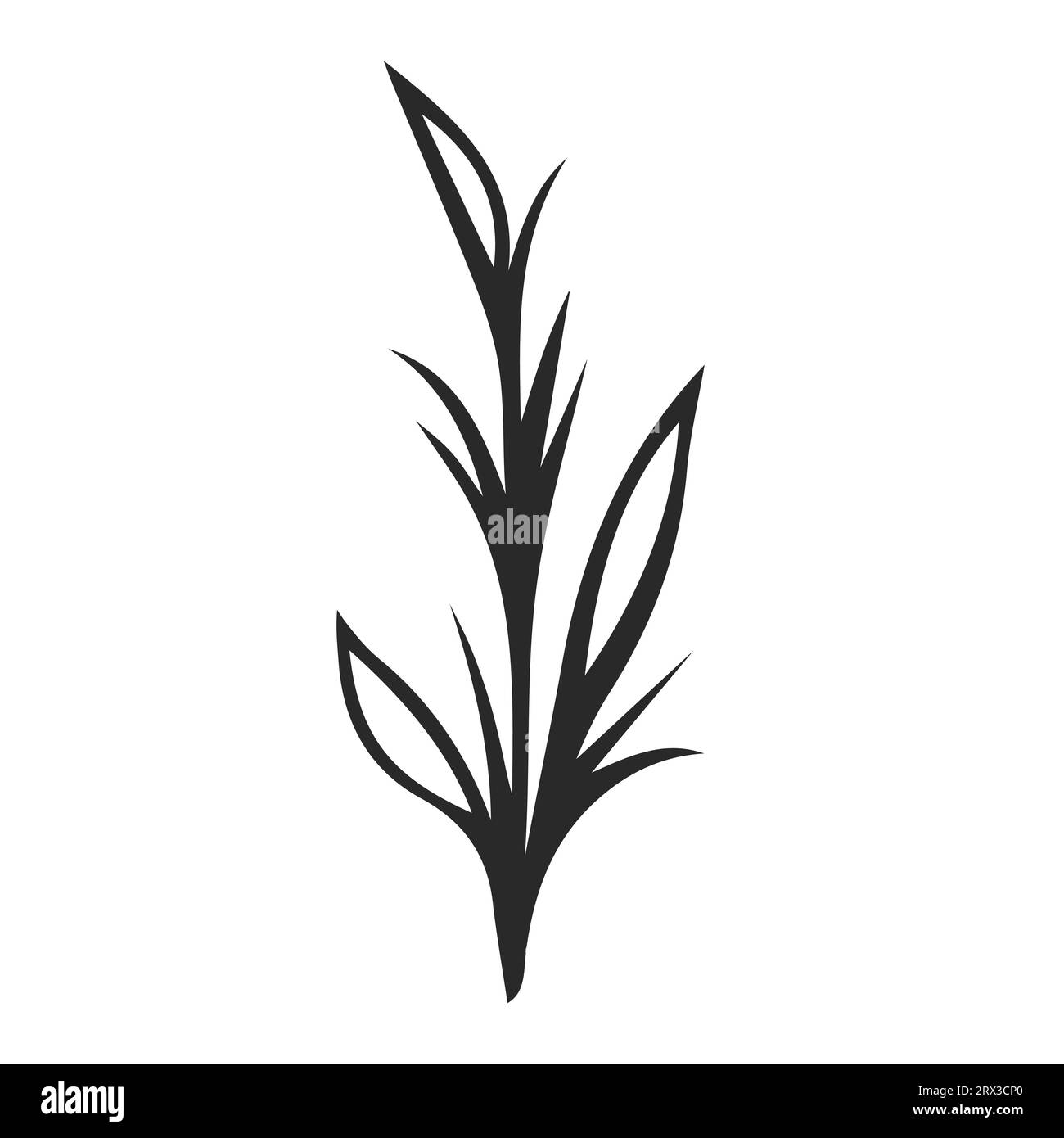 Doodle style vector illustration. Simple element of twig and leaves ...