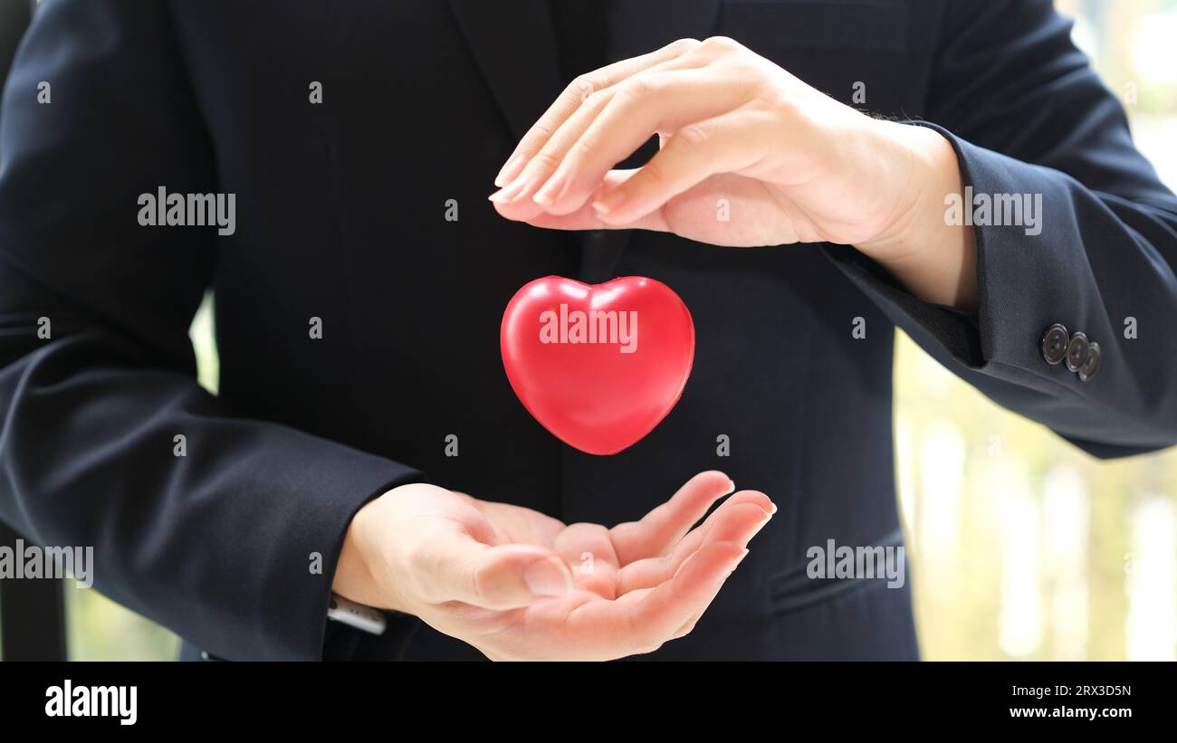 Office workplace red heart hi-res stock photography and images - Alamy