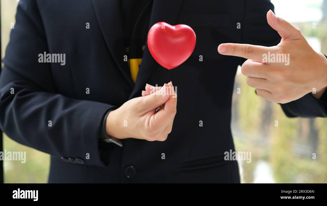 Office workplace red heart hi-res stock photography and images - Alamy