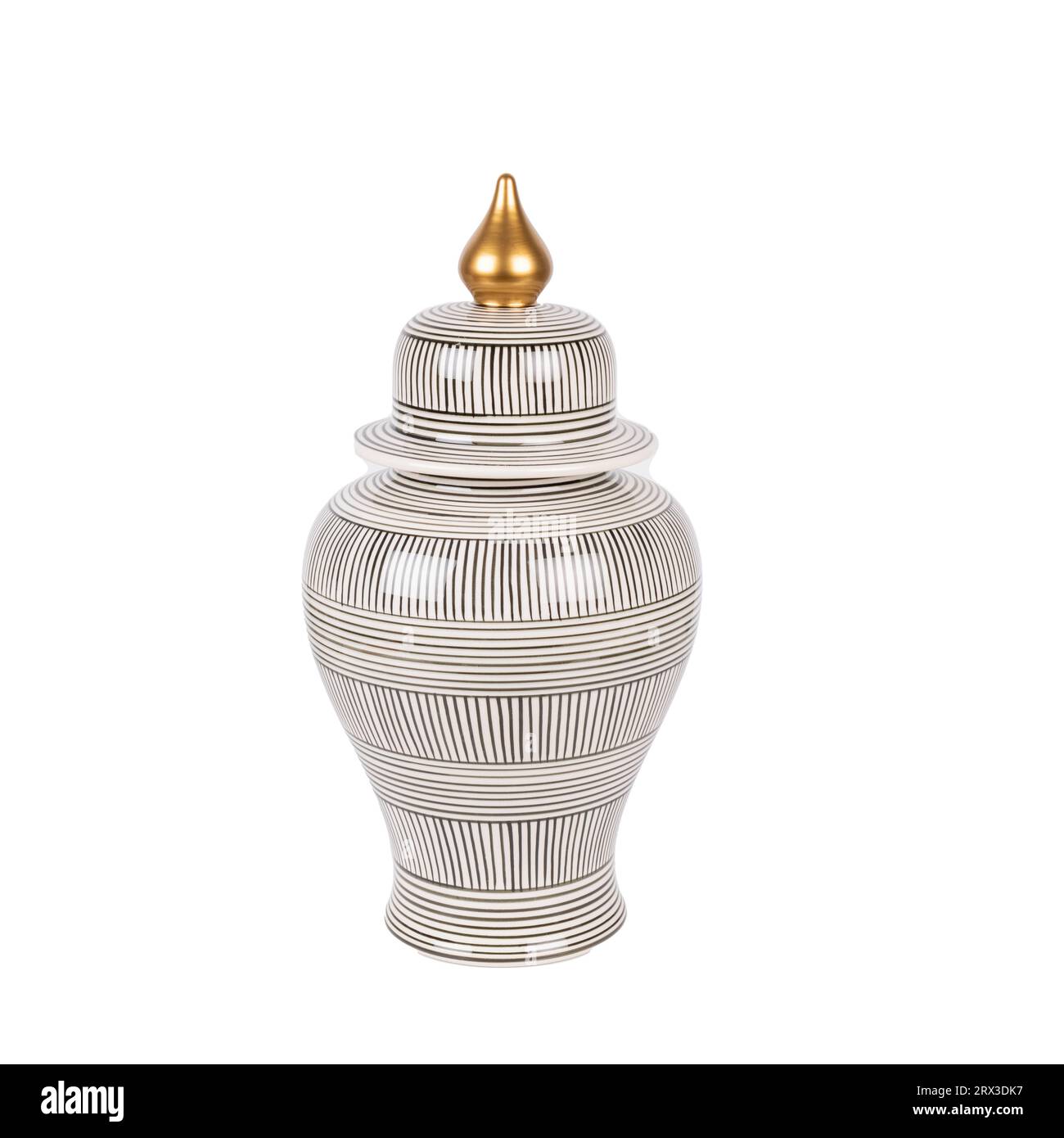 ceramic vase jar luxury living room decoration object isolated Stock ...