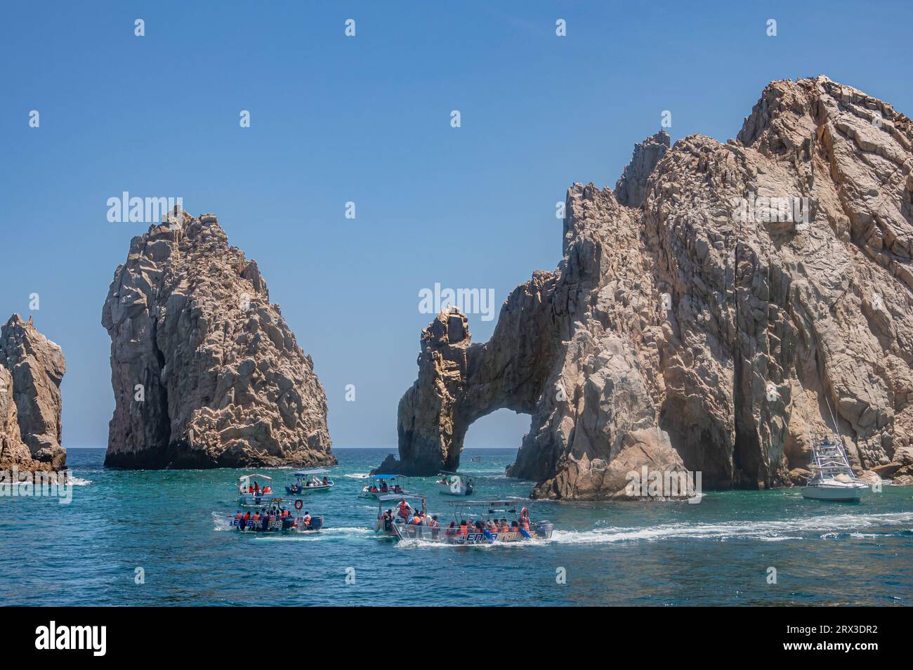 Mexico, Cabo San Lucas - July 16, 2023: Reserva de Lobos Marinos rocky ...