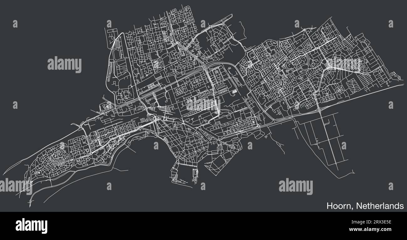 Street roads map of HOORN, NETHERLANDS Stock Vector Image & Art - Alamy