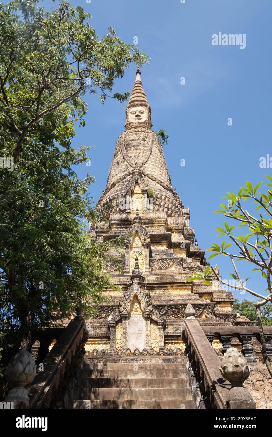 Stupa of Preah Ang Doung, on Phreah Reach Traop Mountain, Oudong ...