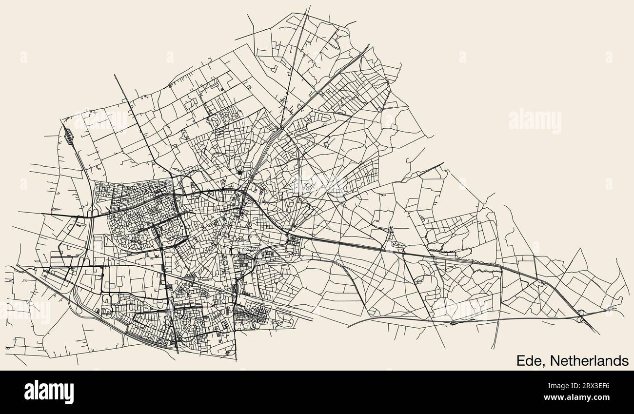 Street roads map of EDE, NETHERLANDS Stock Vector Image & Art - Alamy