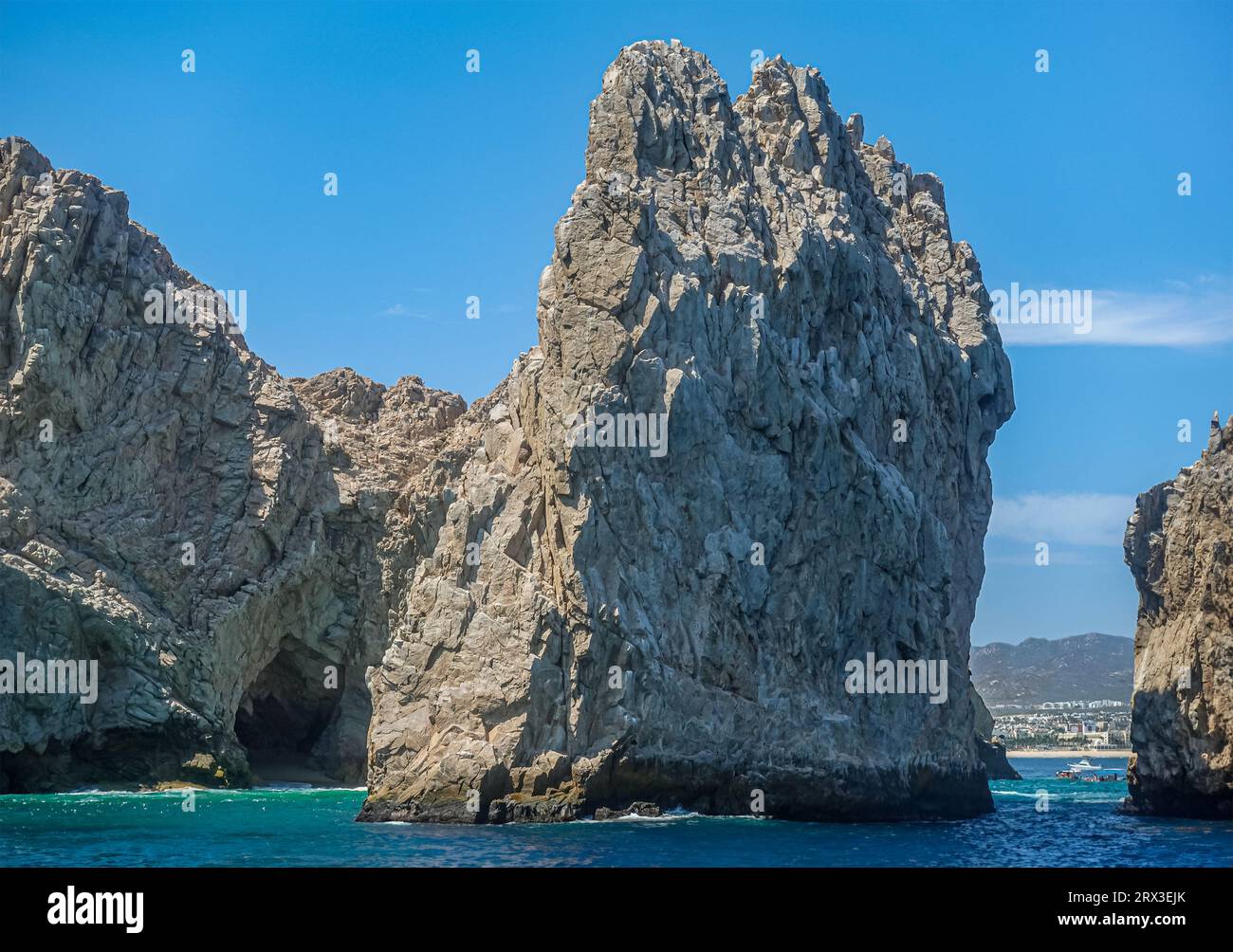 Mexico, Cabo San Lucas - July 16, 2023: Cave and channel, on Reserva de ...