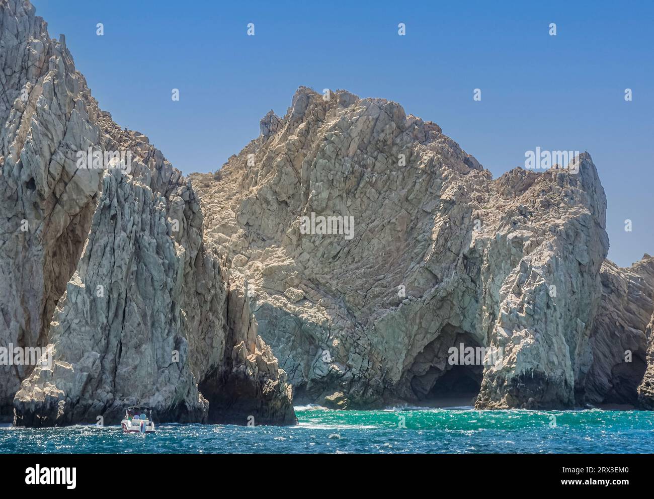 Mexico, Cabo San Lucas - July 16, 2023: Caves, on Reserva de lobos ...