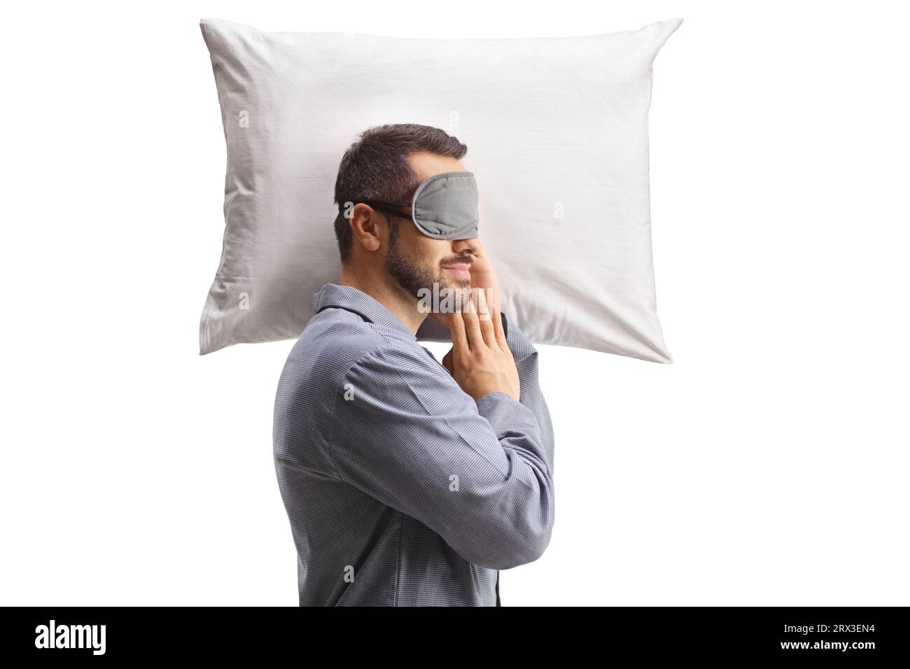 Male sleeping in bed with pyjamas hi-res stock photography and images ...