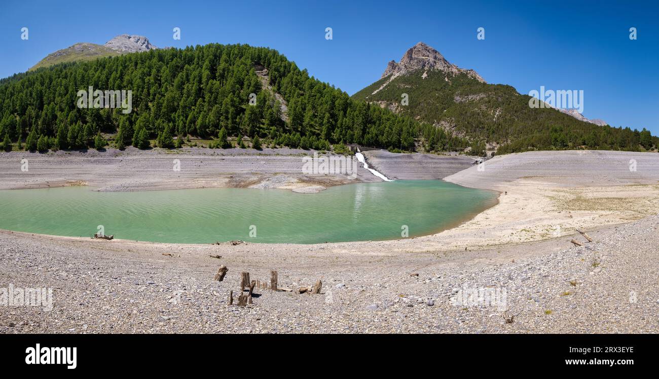 The Cancano lake and the upper San Giacomo lake, artificial water ...