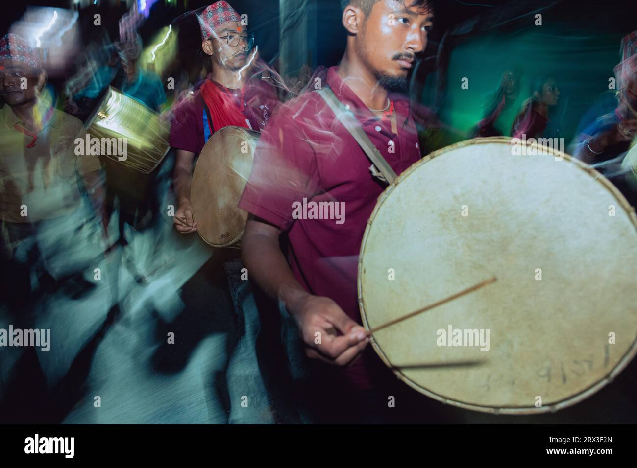 Traditional newari musical instruments hi-res stock photography and ...
