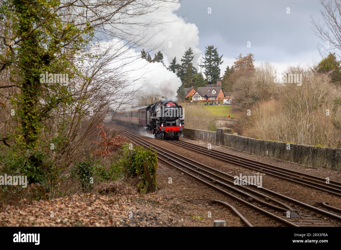 Britannia class standard 7, number 70000 Britannia is seen powering ...