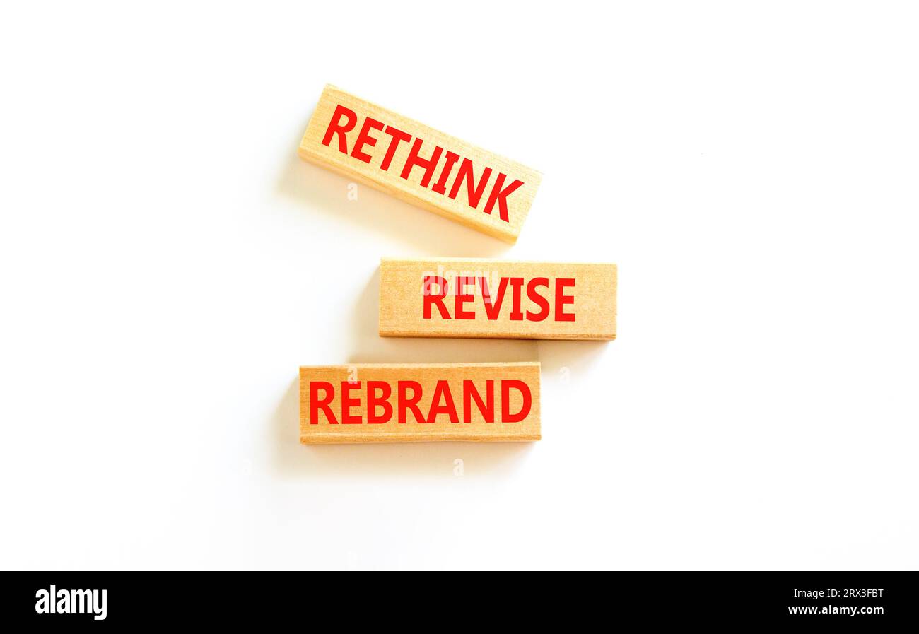 Rethink revise rebrand symbol. Concept word Rethink Revise Rebrand on ...