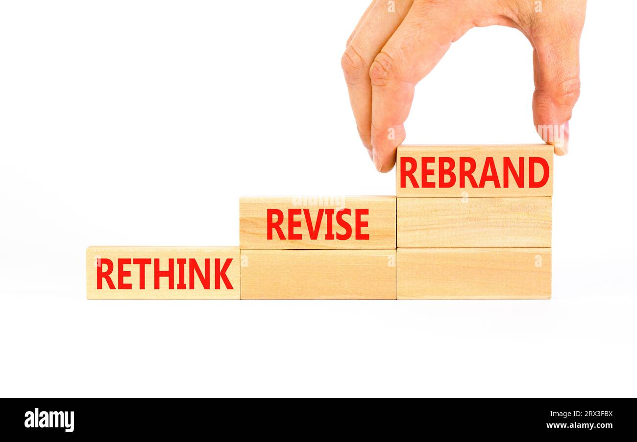 Rethink revise rebrand symbol. Concept word Rethink Revise Rebrand on ...