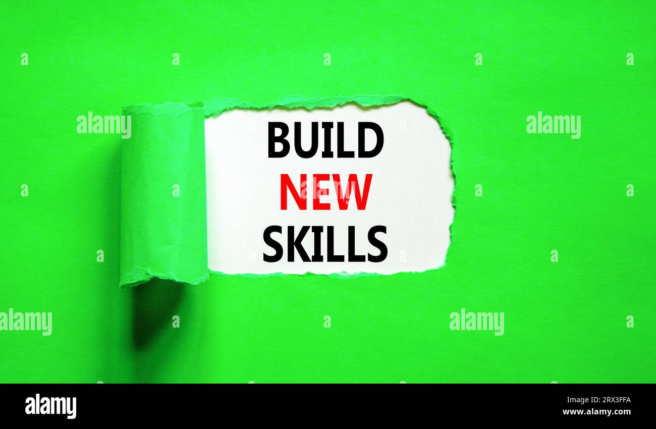 Build new skills symbol. Concept word Build new skills on beautiful ...
