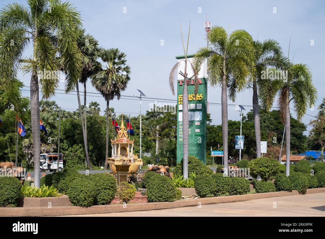 Spirit House at a petrol station in Cambodia Stock Photo - Alamy