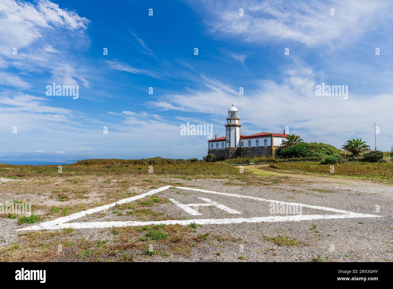 Ons Island Lighthouse in the province of Pontevedra, in Galicia, Spain ...
