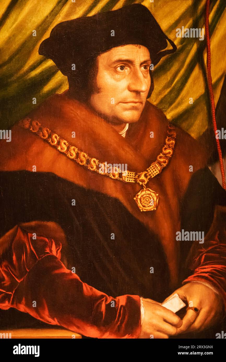 England, London, Portrait of Sir Thomas More (1478-1535) by Hans ...