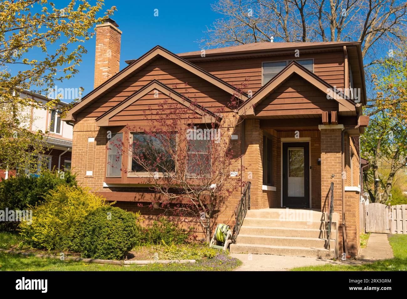 comfortable neighborhood. suburban house architecture. architecture ...