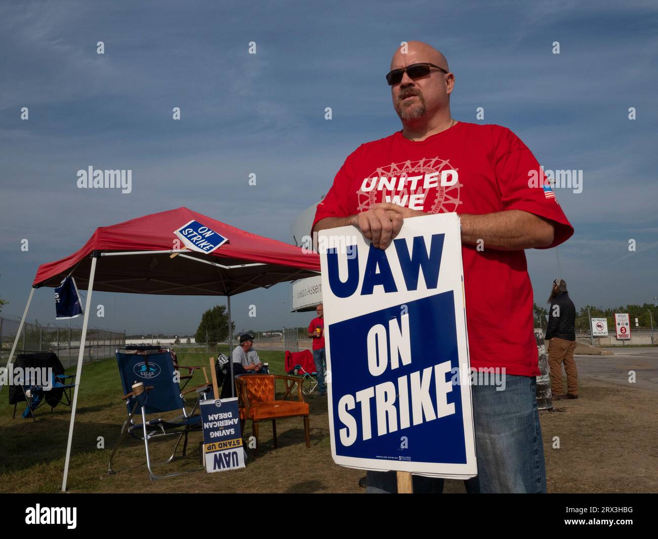 Toledo, Ohio, USA. 22nd Sep, 2023. Autoworker JASON HAMMOCK continues ...