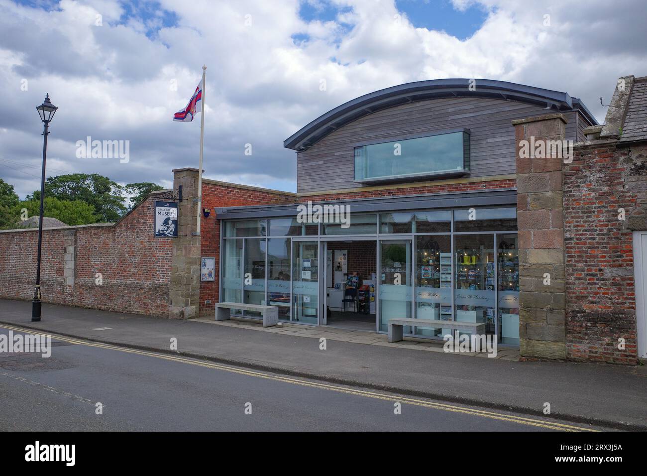 Bamburgh, England - 13 July, 2023: Entrance to the Grace Darling Museum ...