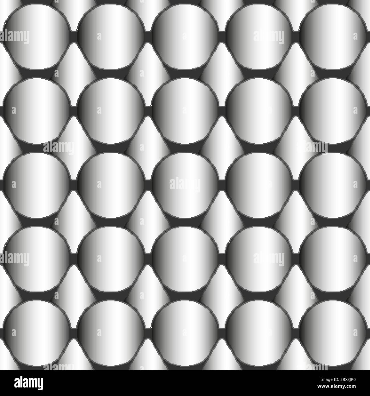 3D seamless pattern. Three-dimensional composition of abstract elements ...
