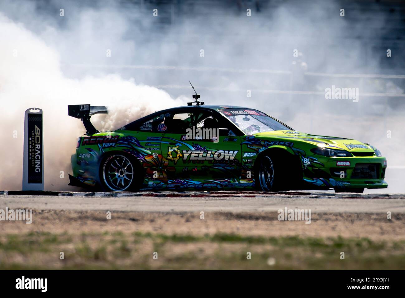 Forrest Wang races his Nissan NRG S15 during round seven of the Formula ...