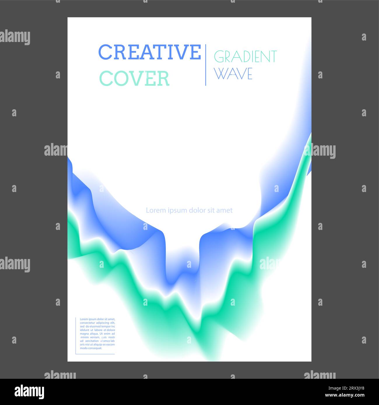 Colorful gradient wave. Abstract color shape with color change ...