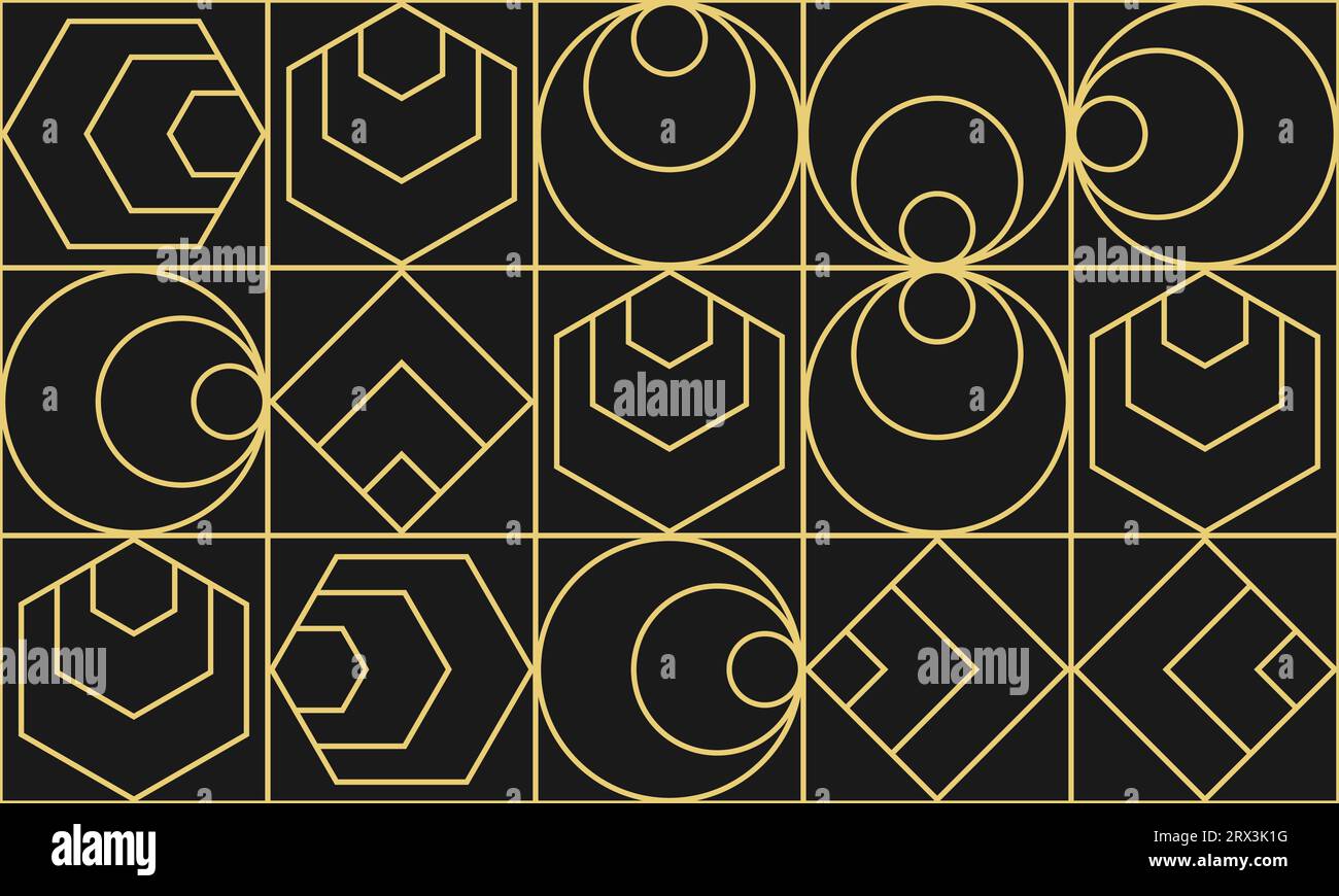 Abstract Geometric Pattern Of Arbitrary Shapes Seamless Design