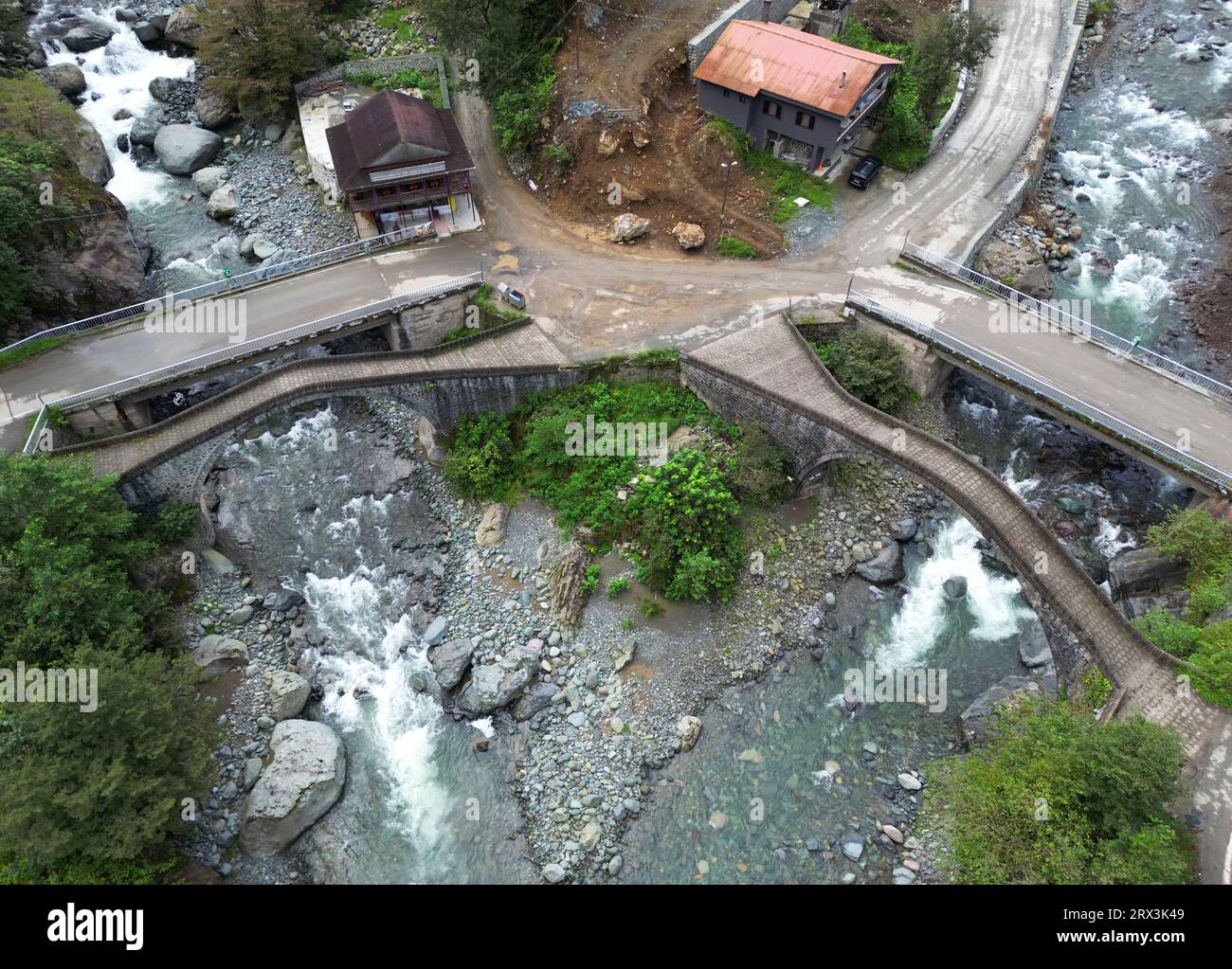 Located in the city of Artvin, Turkey, the Double Bridge was built in ...