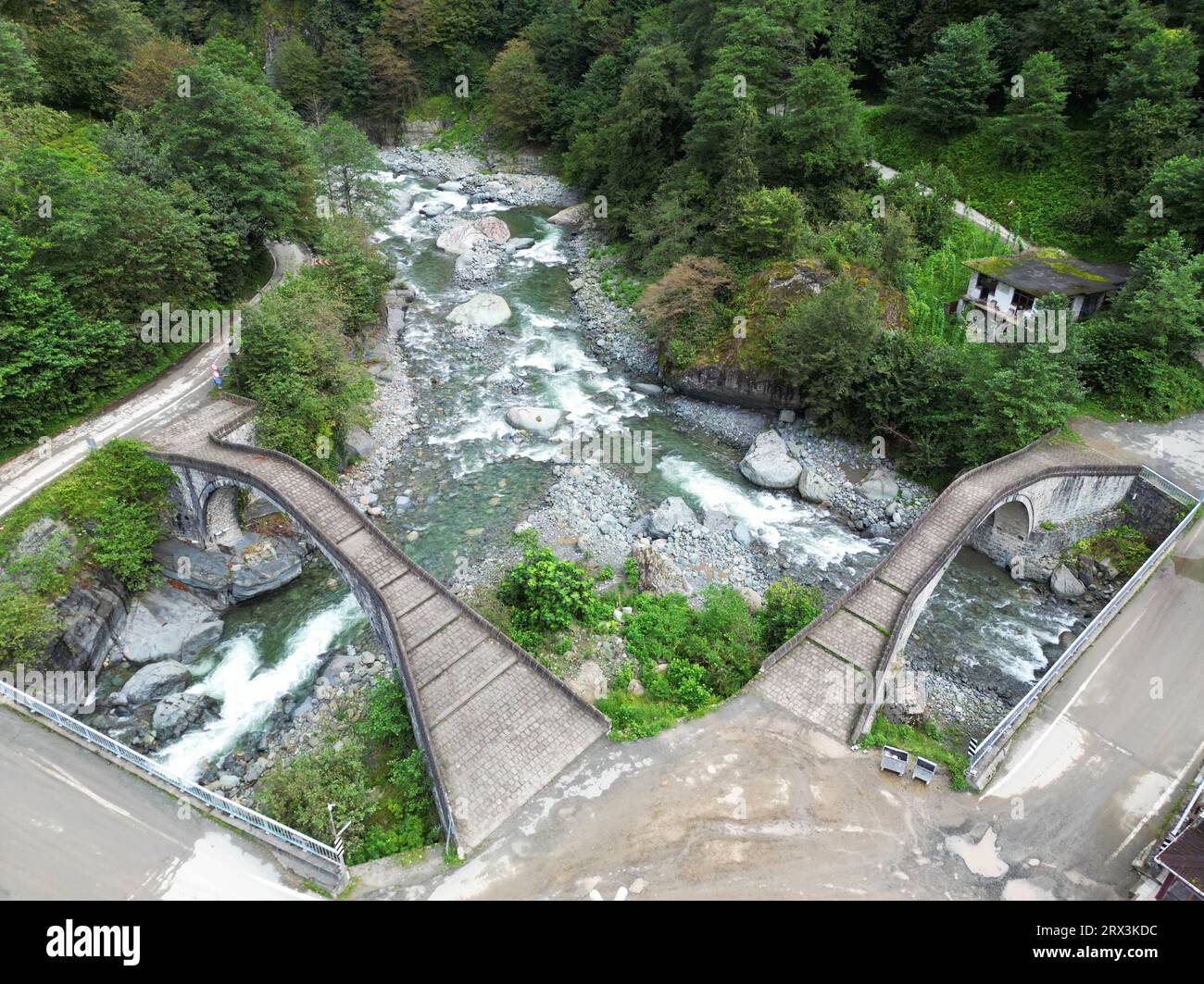 Located in the city of Artvin, Turkey, the Double Bridge was built in ...