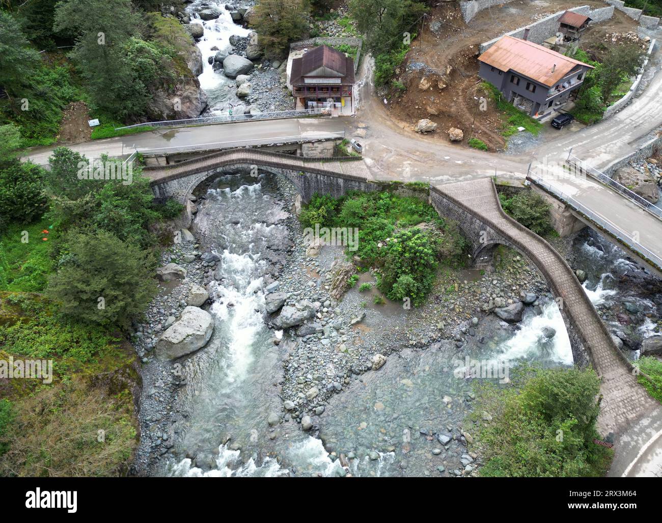 Located in the city of Artvin, Turkey, the Double Bridge was built in ...