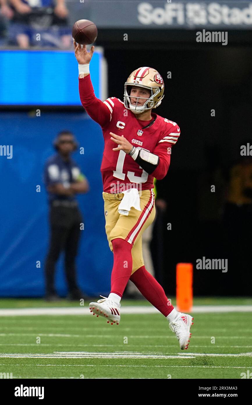 San Francisco 49ers quarterback Brock Purdy during the first half of an ...