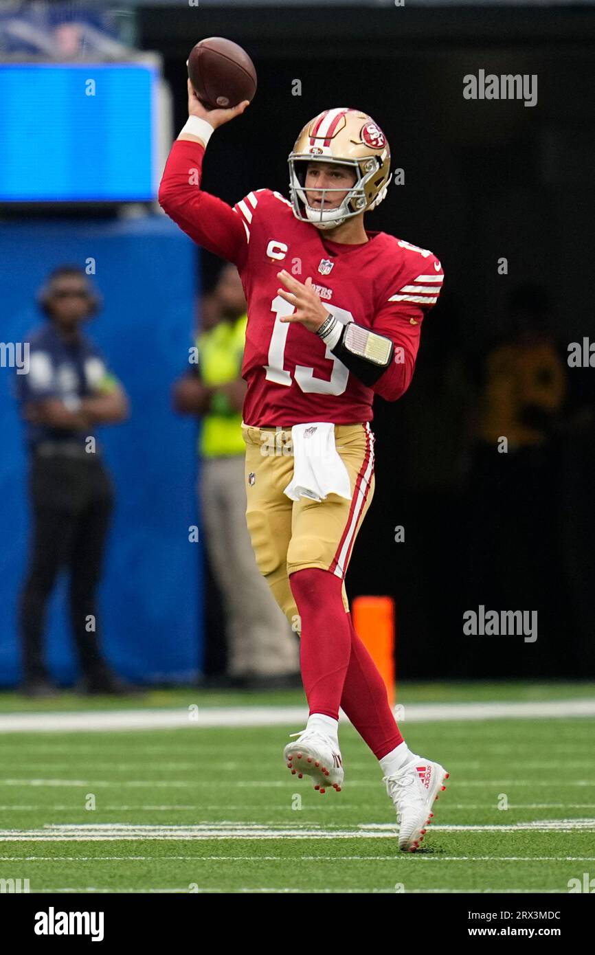 San Francisco 49ers quarterback Brock Purdy during the first half of an ...