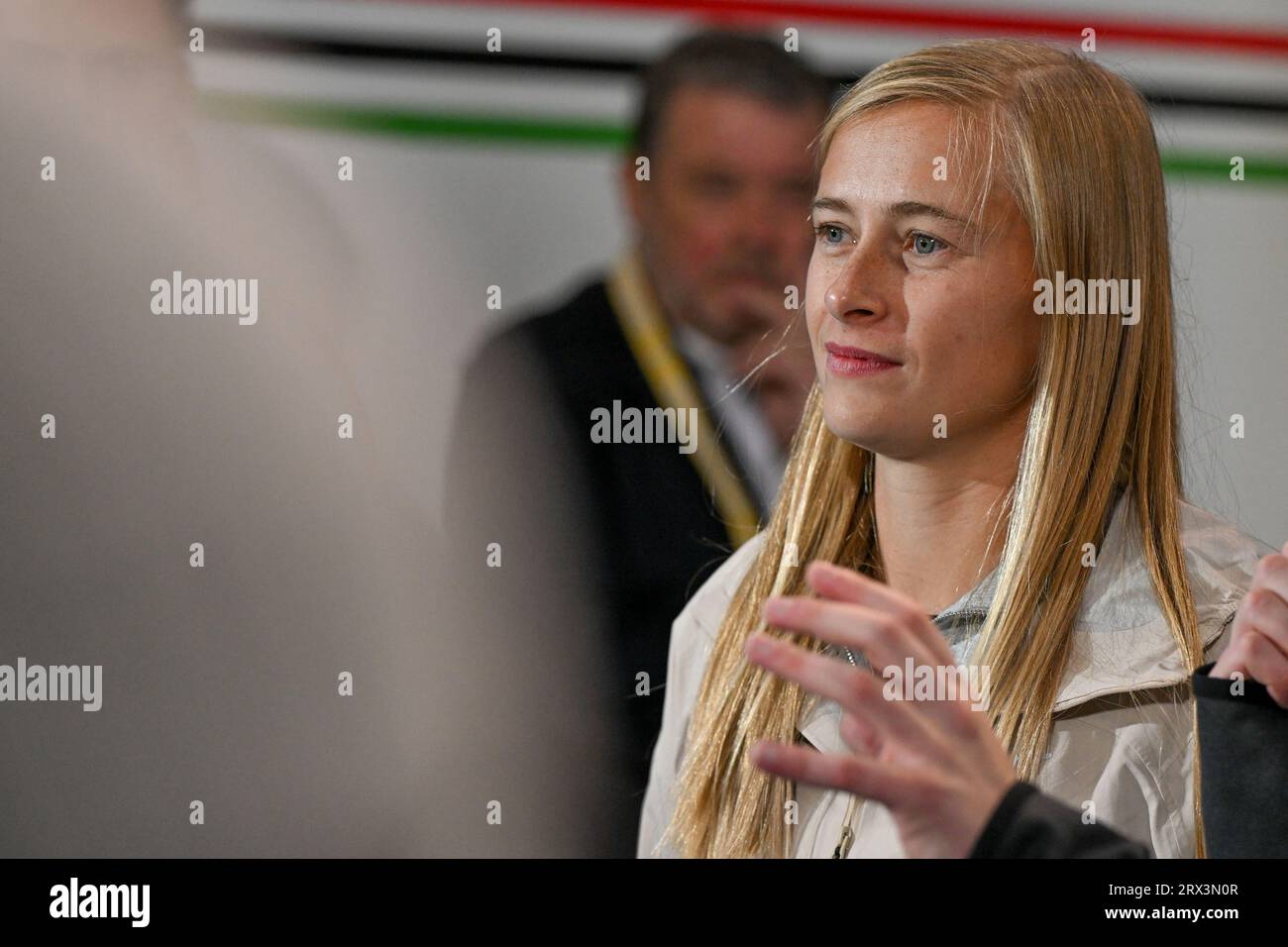 Heverlee, Belgium. 22nd Sep, 2023. former Red Flames Julie Biesmans ...