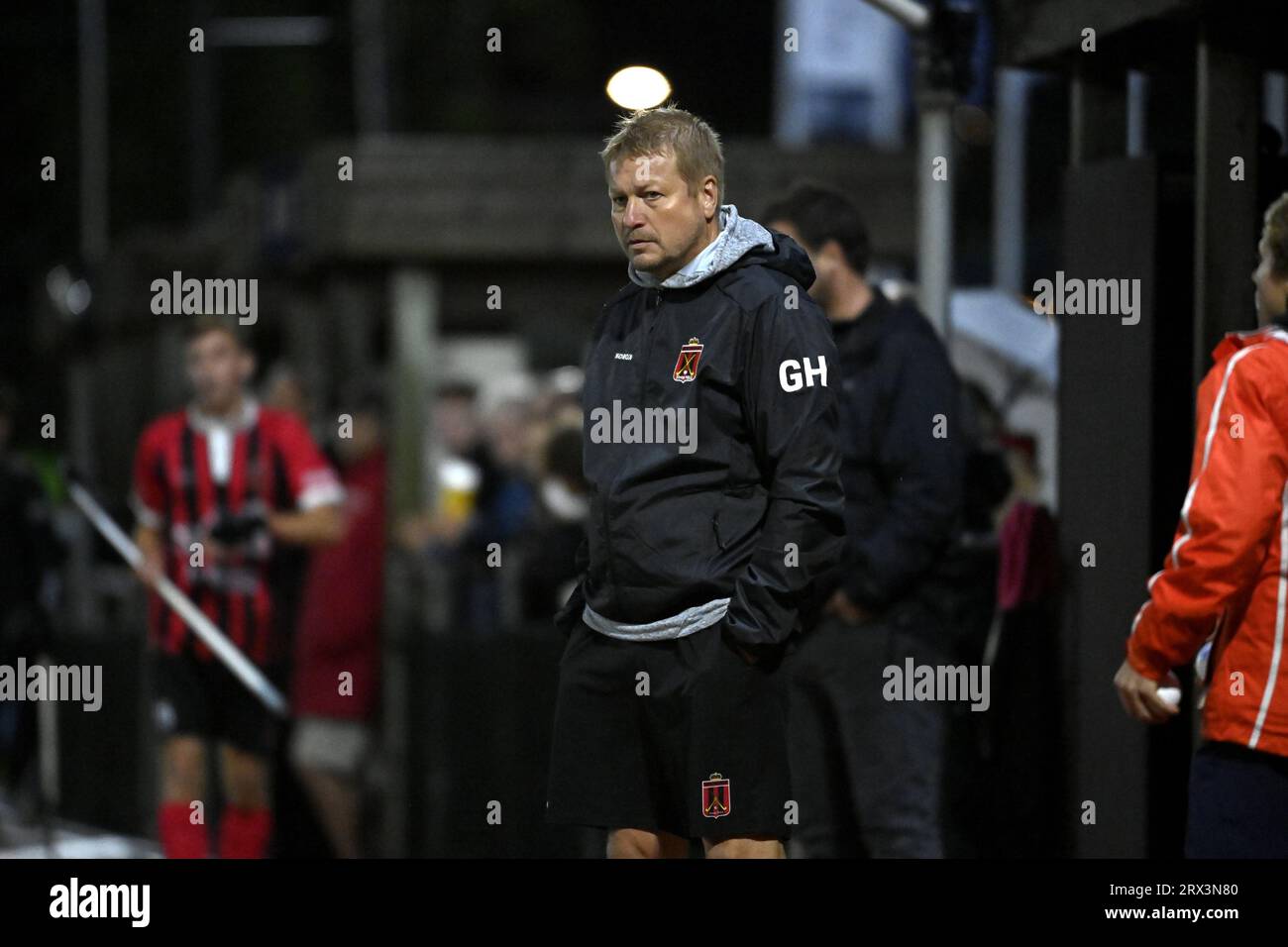 Brussels, Belgium. 22nd Sep, 2023. Daring's head coach Gregory Herman ...