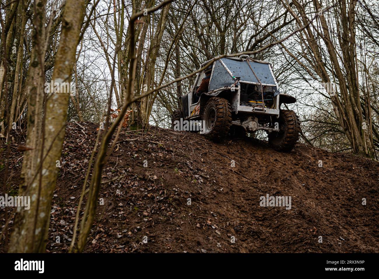4x4 off-road rally, rally car overcoming obstacles Stock Photo - Alamy