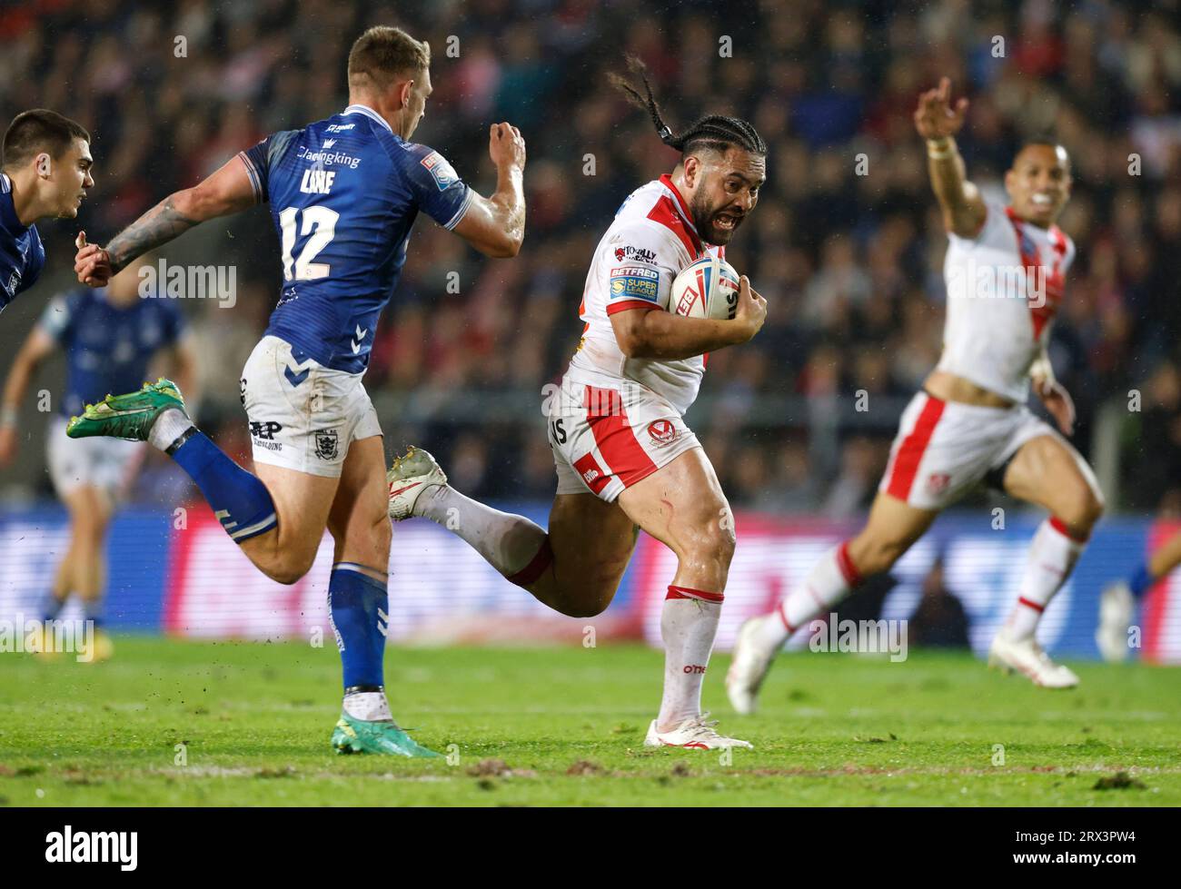St Helens' Konrad Hurrell during the Betfred Super League match at the ...