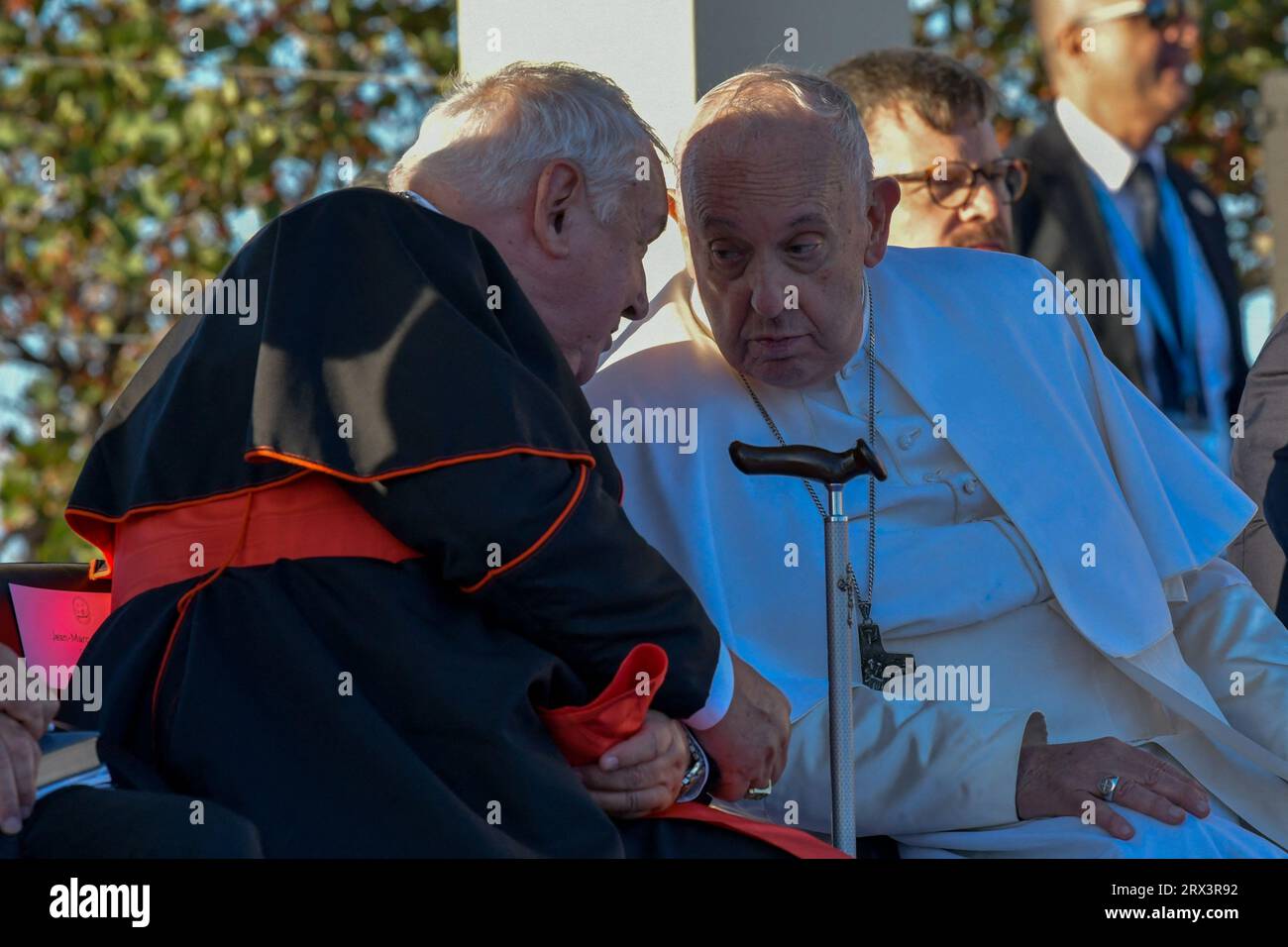 Marseille, France. 22nd Sep, 2023. Cardinal Jean-Marc Aveline and Pope ...