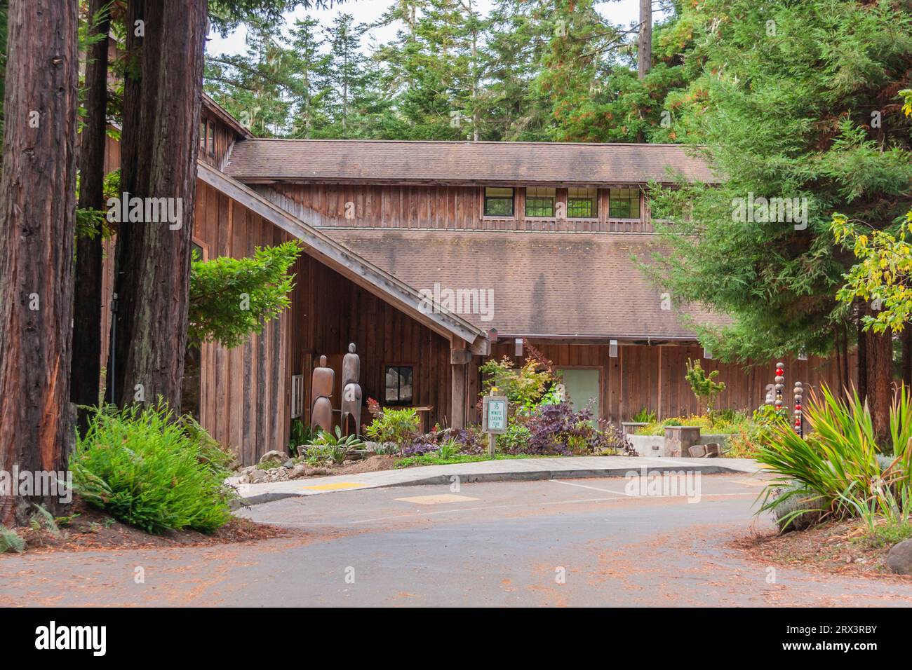 Gualala Arts Center in Gualala, California, off the scenic state road 1 ...