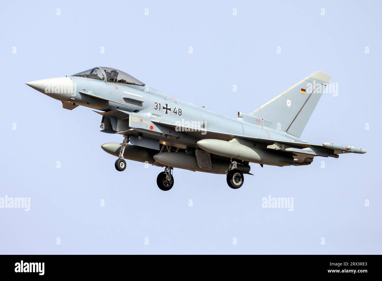 German Air Force Eurofighter EF-2000 Typhoon S (REG: 3148) arriving to ...