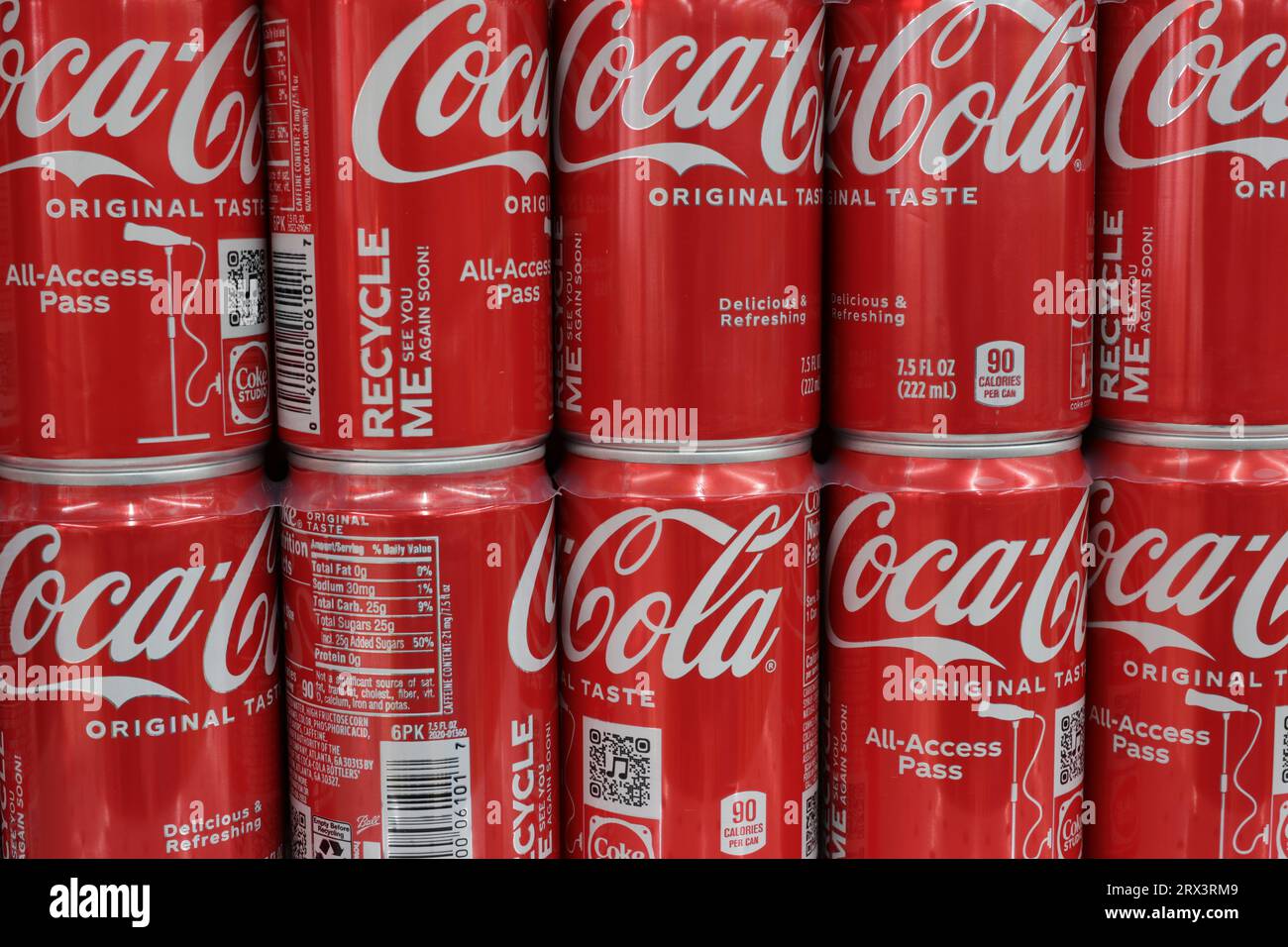 Kokomo - September 22, 2023: Coca Cola display. Coke products are among ...